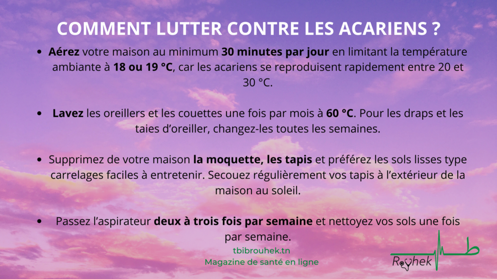 FICHE PRATIQUE: COMMENT LUTTER CONTRE LES ACARIENS ? | Tbibrouhek